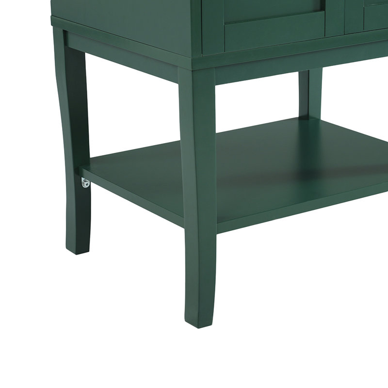 Winston Porter Takendra 24.01'' Single Bathroom Vanity with Solid Wood Top | Wayfair